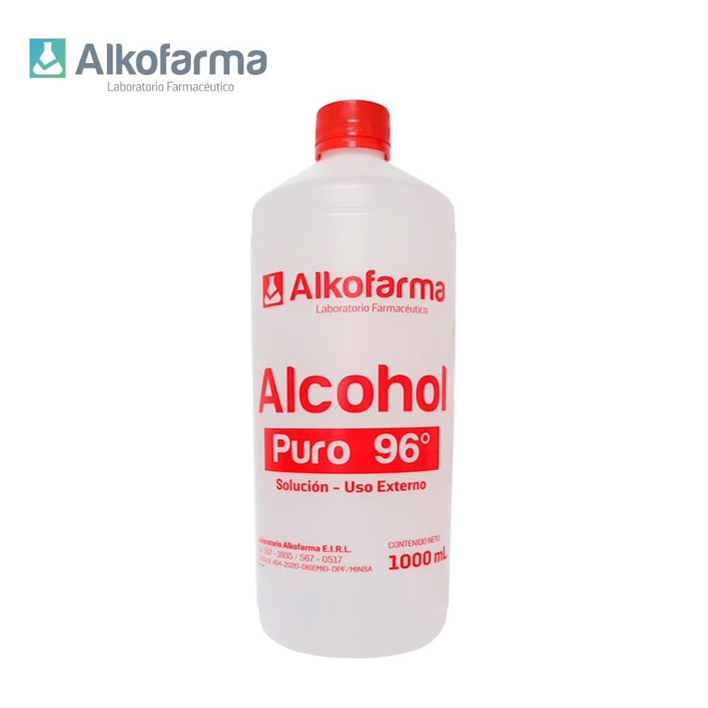 Alcohol Puro 96° 1LT - Respira Medical - Equipos Médicos