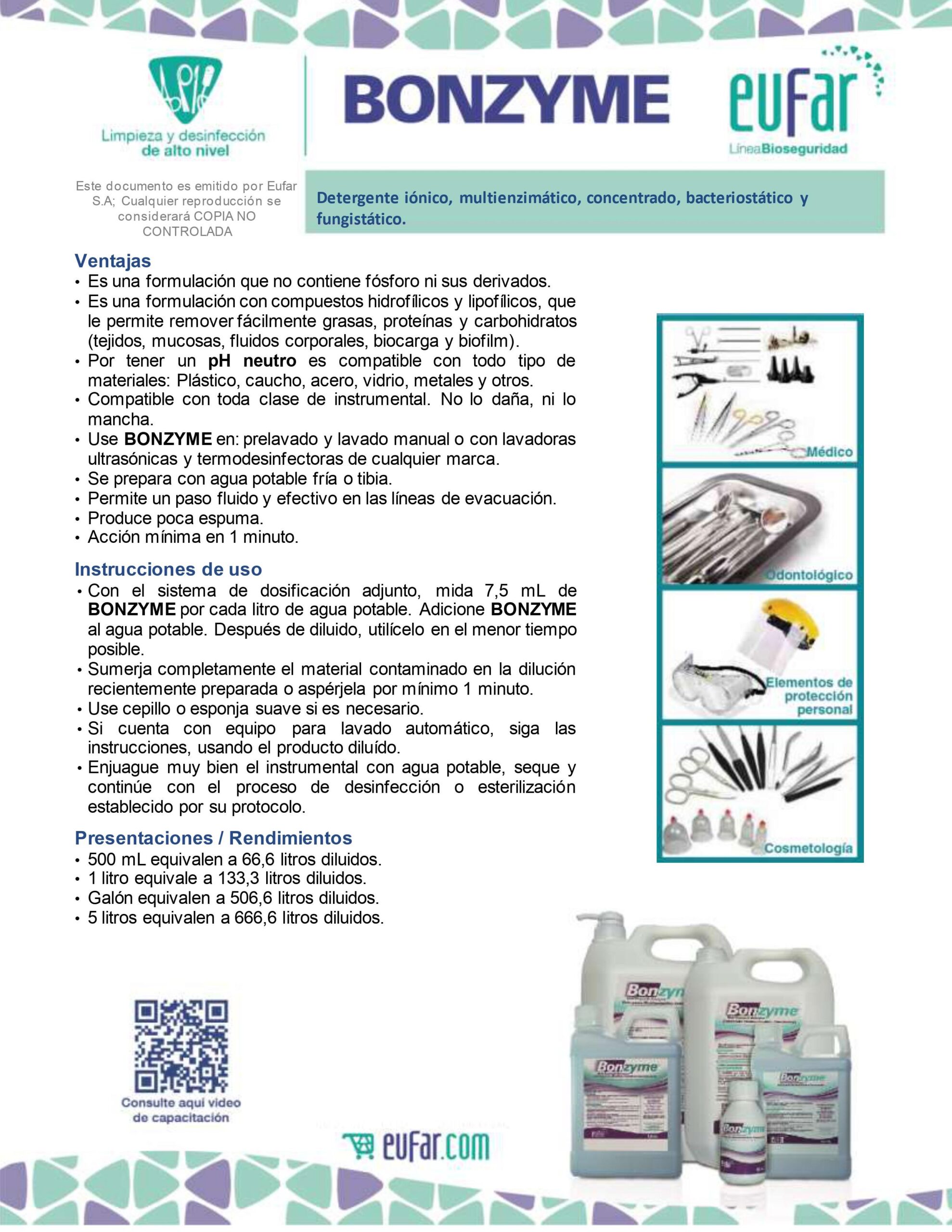 Bonzyme x Galon 4Lt_EUFAR - Respira Medical - Equipos Médicos