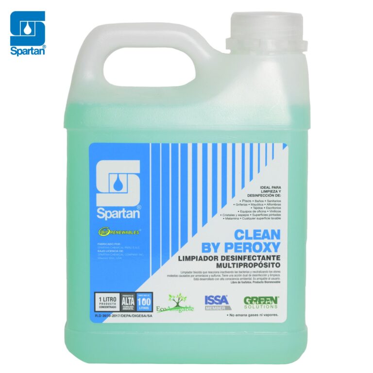 Clean By Peroxy - Limpiador Desinfectante Multiuso x 1 Lt_SPARTAN ...